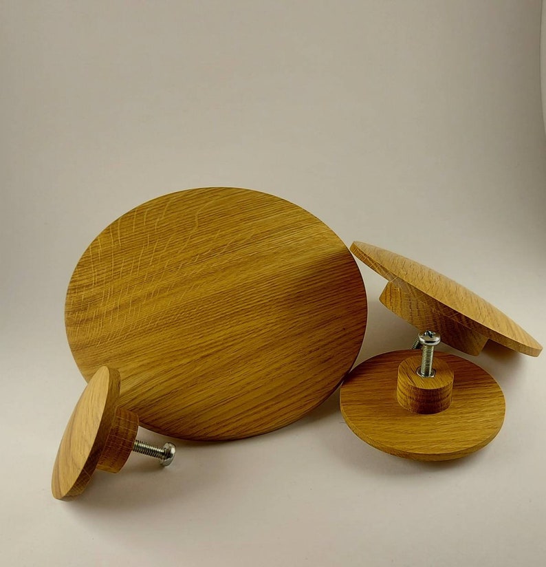 Oak Wooden Knobs Set - Etsy