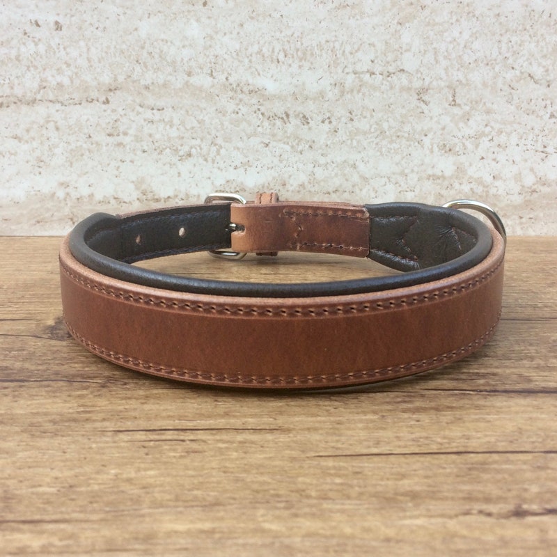 Brown Leather Collar - Etsy