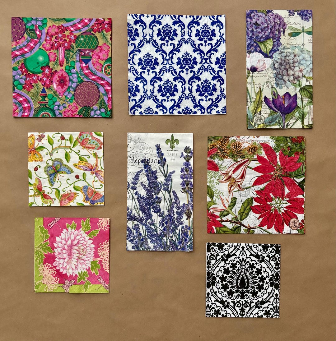 Paper Printed Napkins Includes Michel Design Works & Caspari. Set of 8 ...