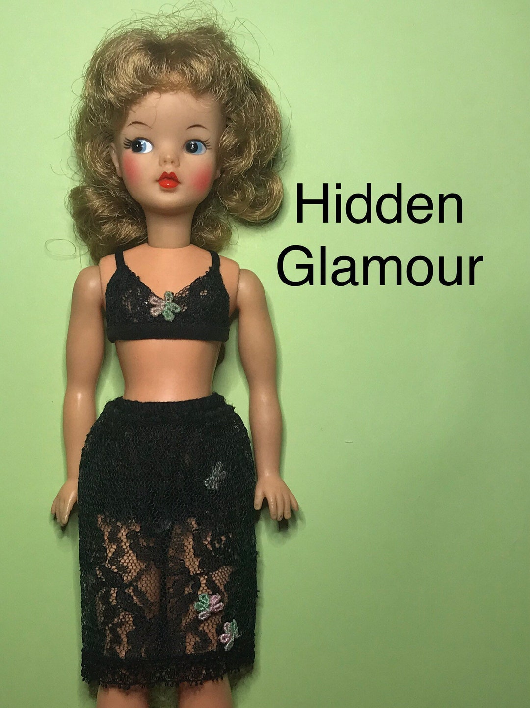 Vintage Tammy Mom Ideal Doll 1963 Hidden Glamour 9417-7 Black Lace Lingerie Bra Slip Panties - Etsy