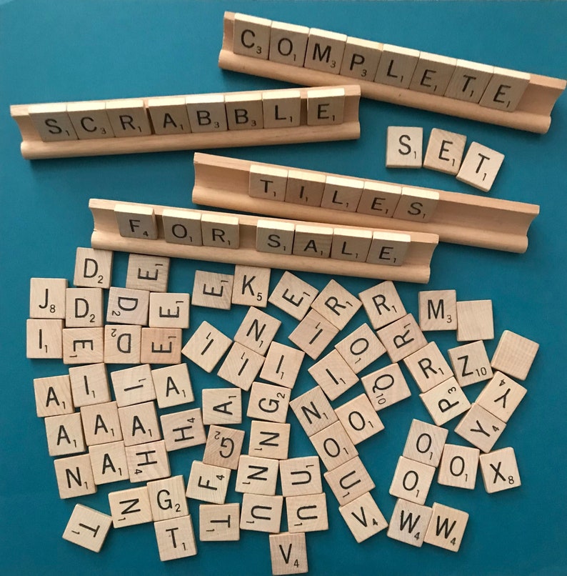 Vintage Scrabble Wood Tiles and Racks Complete Set of Game Pieces - Etsy