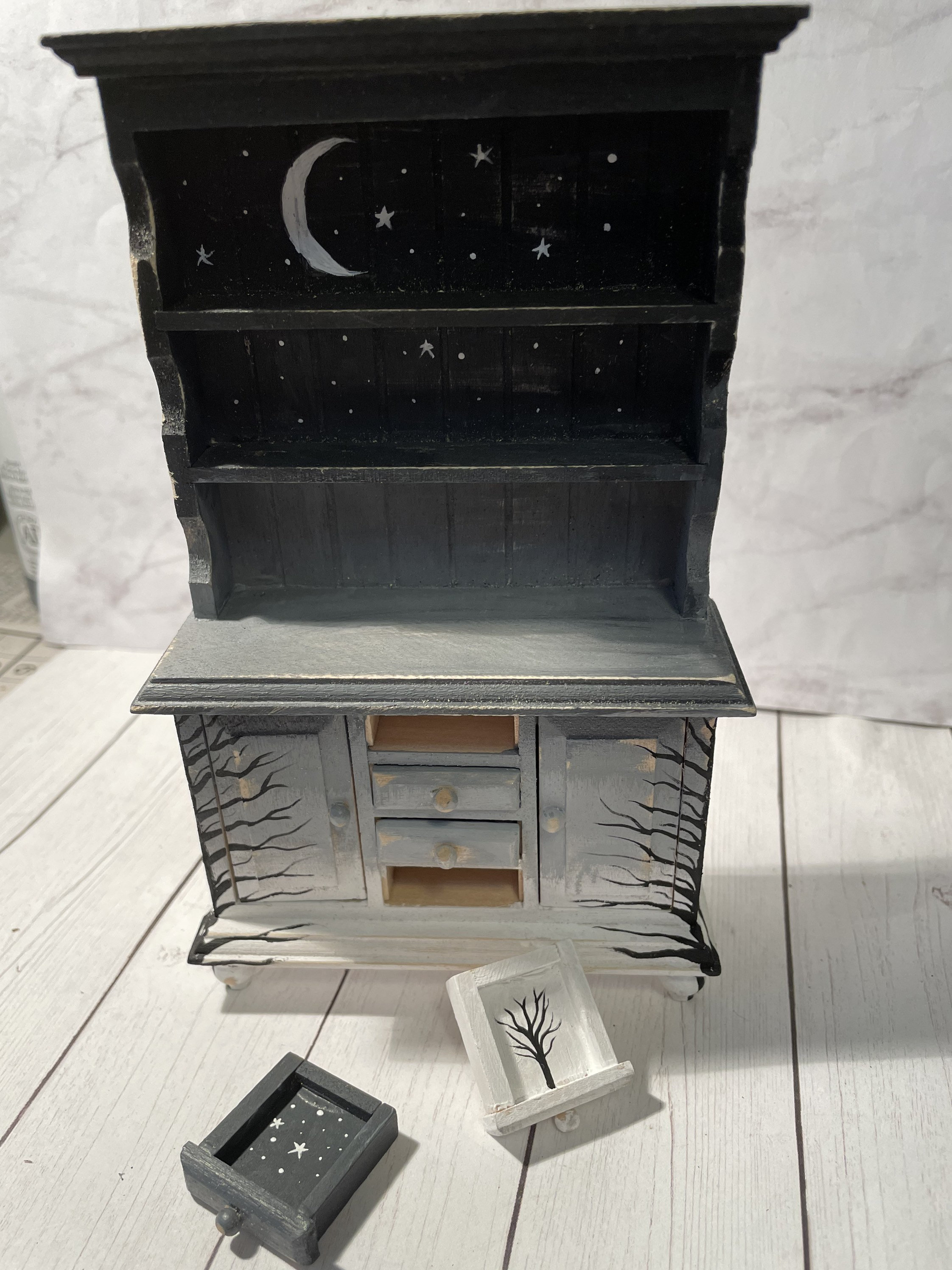 Rustic Night Sky Cabinet 1:12 Scale Miniature Cabinet - Etsy
