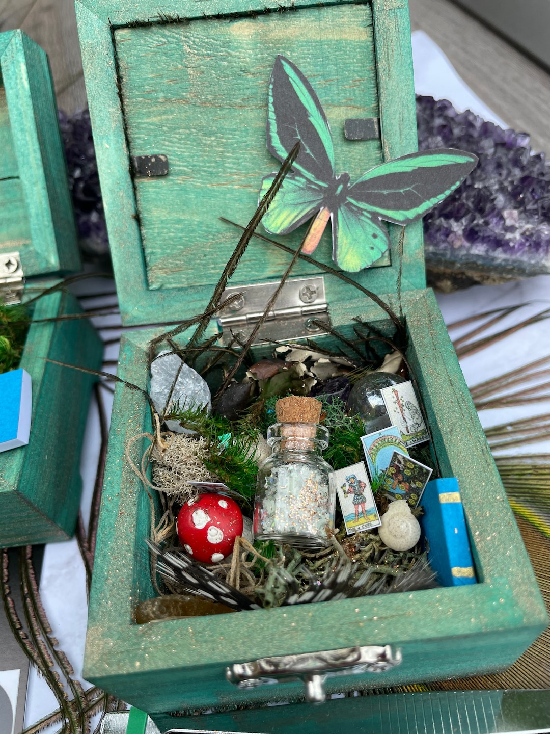 Fairy Box, Fae Gift, Fairy Jewelry Box, Fairy Miniatures, Moss ...