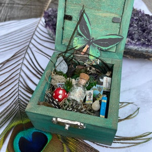 Fairy Box, Fae Gift, Fairy Jewelry Box, Fairy Miniatures, Moss ...