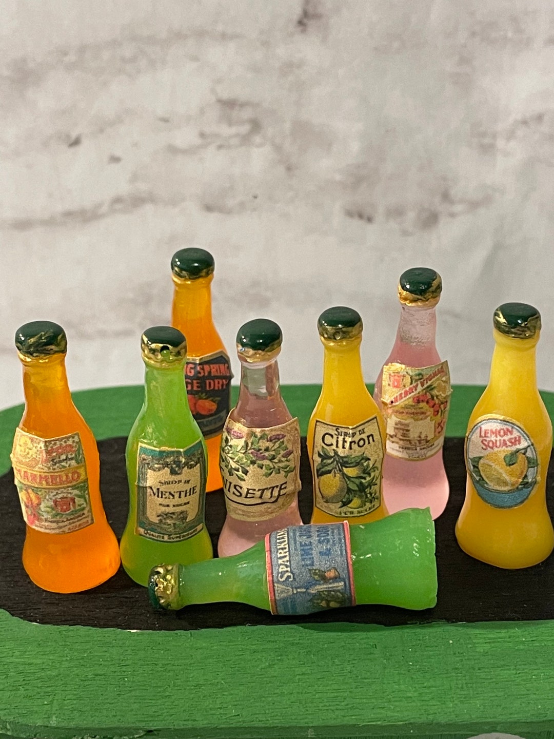 Miniature Italian Soda Bottles Dollhouse Miniature Italy Vintage - Etsy