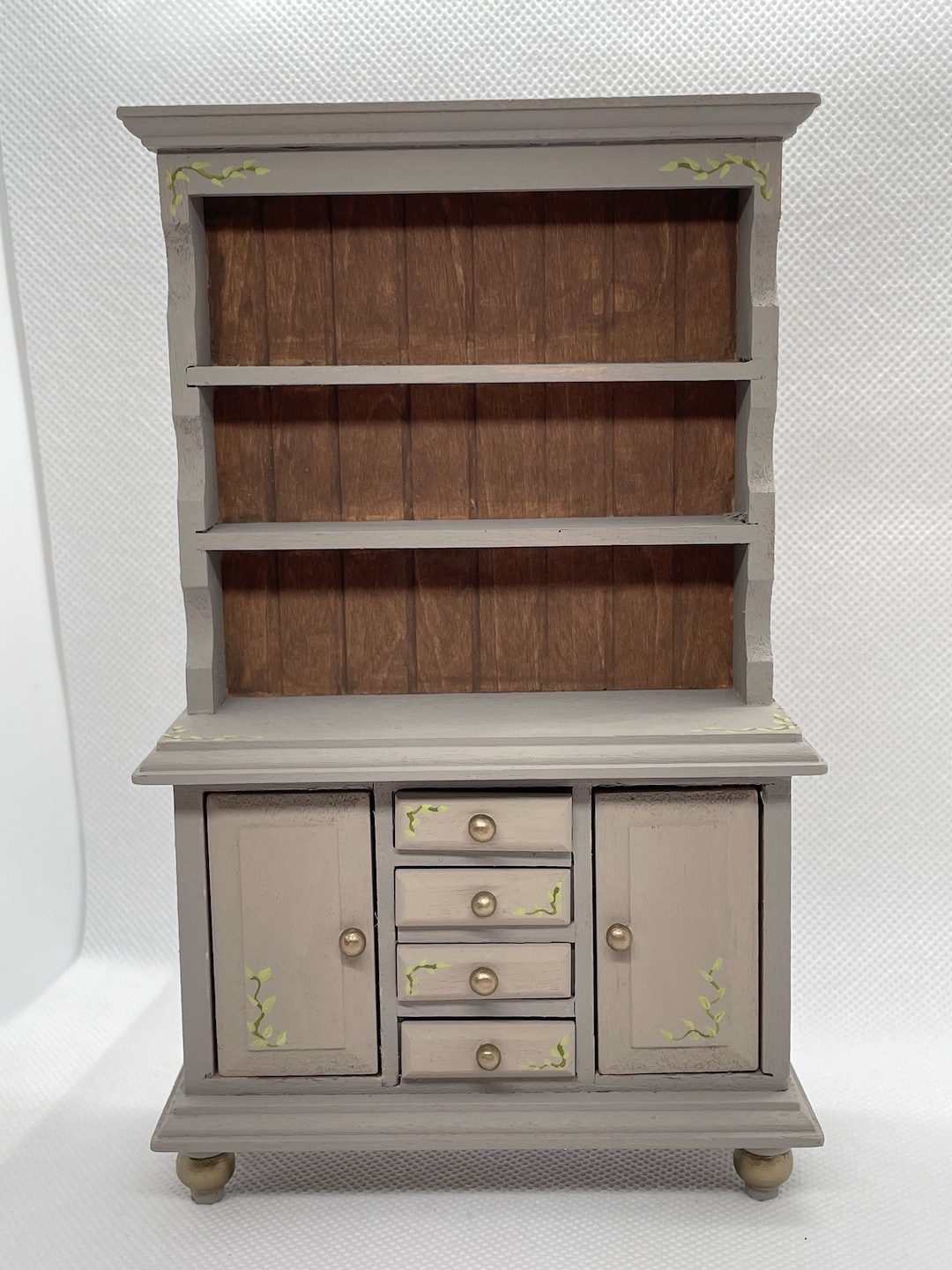 Dullcore Hutch Cabinet Miniature Cabinet 1:12 Scale Dollhouse Furniture ...