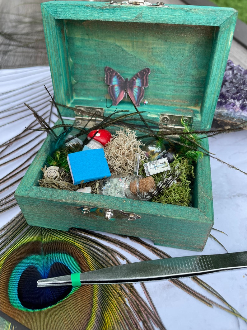 Fairy Box Fae Gift Fairy Jewelry Box Fairy Miniatures Moss - Etsy