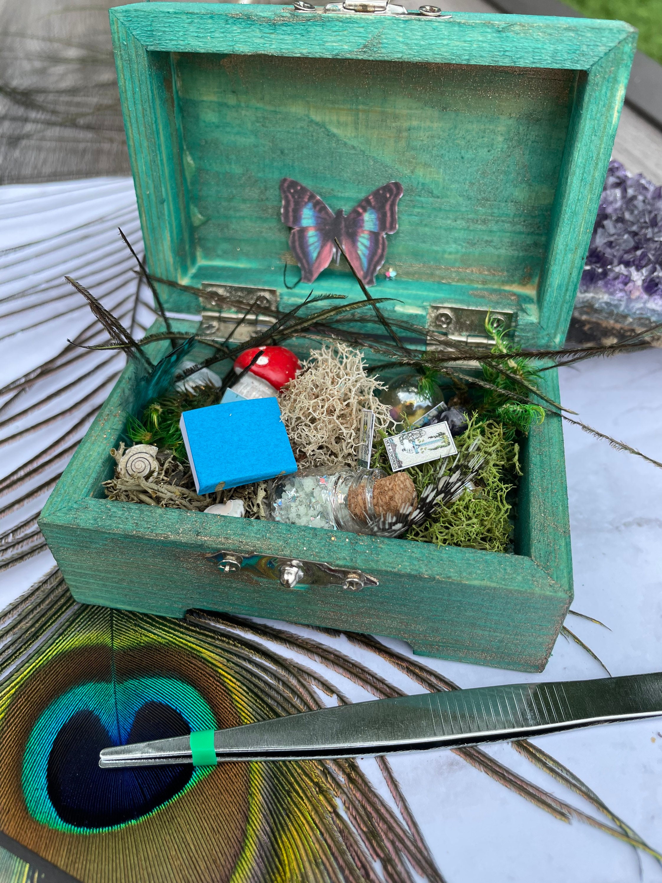 Fairy Box, Fae Gift, Fairy Jewelry Box, Fairy Miniatures, Moss ...