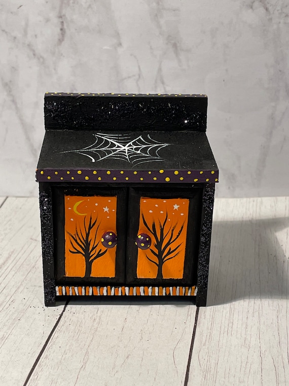 Miniature Cobweb Chest Cabinet Spooky Miniature Halloween - Etsy