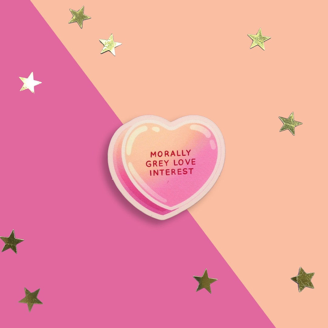 Morally Grey Love Interest Candy Heart Sticker - Etsy