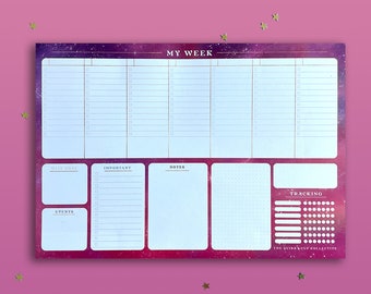 Halloween Weekly Notepad, Desktop Notepad, Weekly Planner, Functional ...
