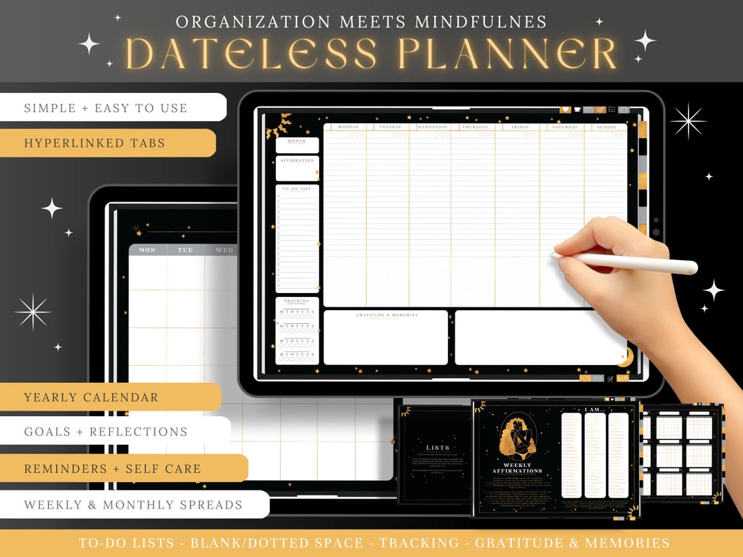 Dateless Digital Wonderland Planner - Etsy
