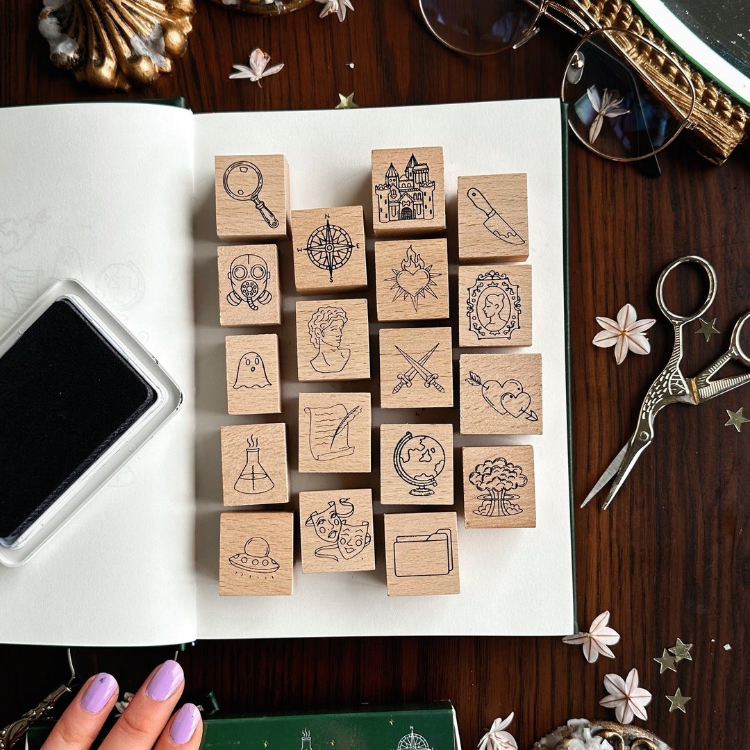 Book Genre Stamp Set - Etsy