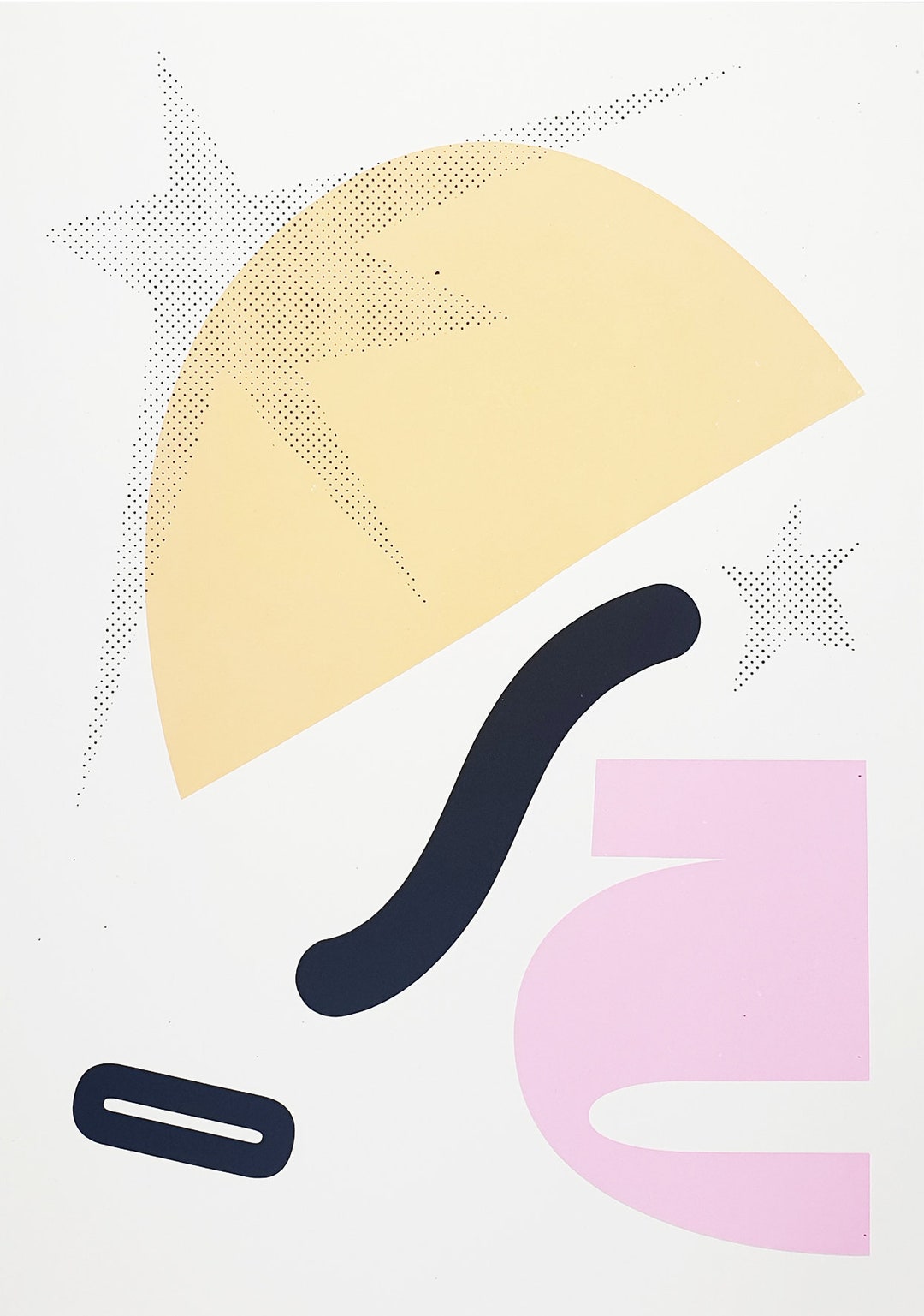 A3 3 Layer Shape Composition Screen Print - Etsy