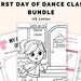 First Day of Dance Class Activity Bundle Dance Teacher Resources ...