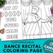 My First Day of Dance Class Worksheet Dance Activity Page for Dance ...