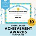 Editable Blue Cheerleading Awards Certificate, Printable Cheer ...