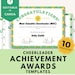 Editable Cheerleading Awards Certificate, Printable Cheer Recognition ...