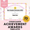 Editable Cheerleading Awards Certificate, Printable Cheer Recognition ...