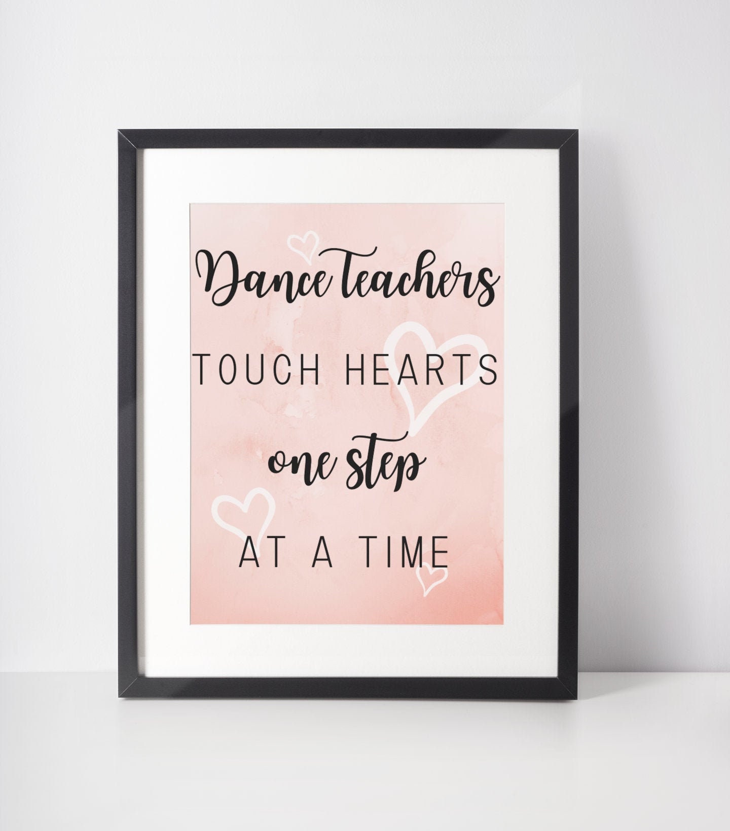 Dance Teachers Touch Hearts Gift Printable dance Instructor - Etsy