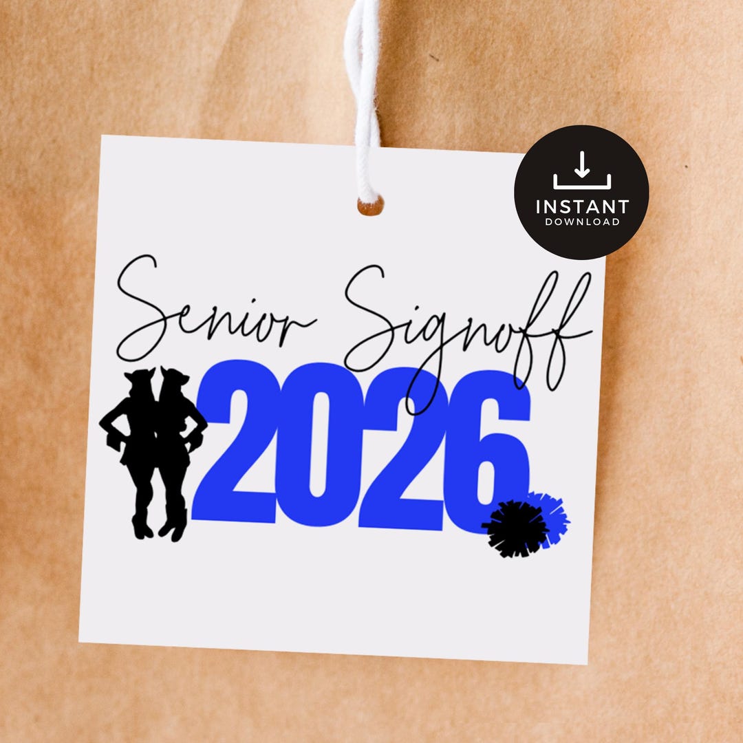 Senior Signoff 2026 Drill Team Printable – End of Season Favor Tag - Etsy