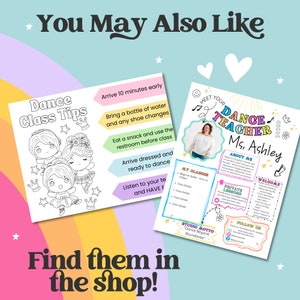 Editable First Day of Dance Class Coloring Page, Dance Teacher ...