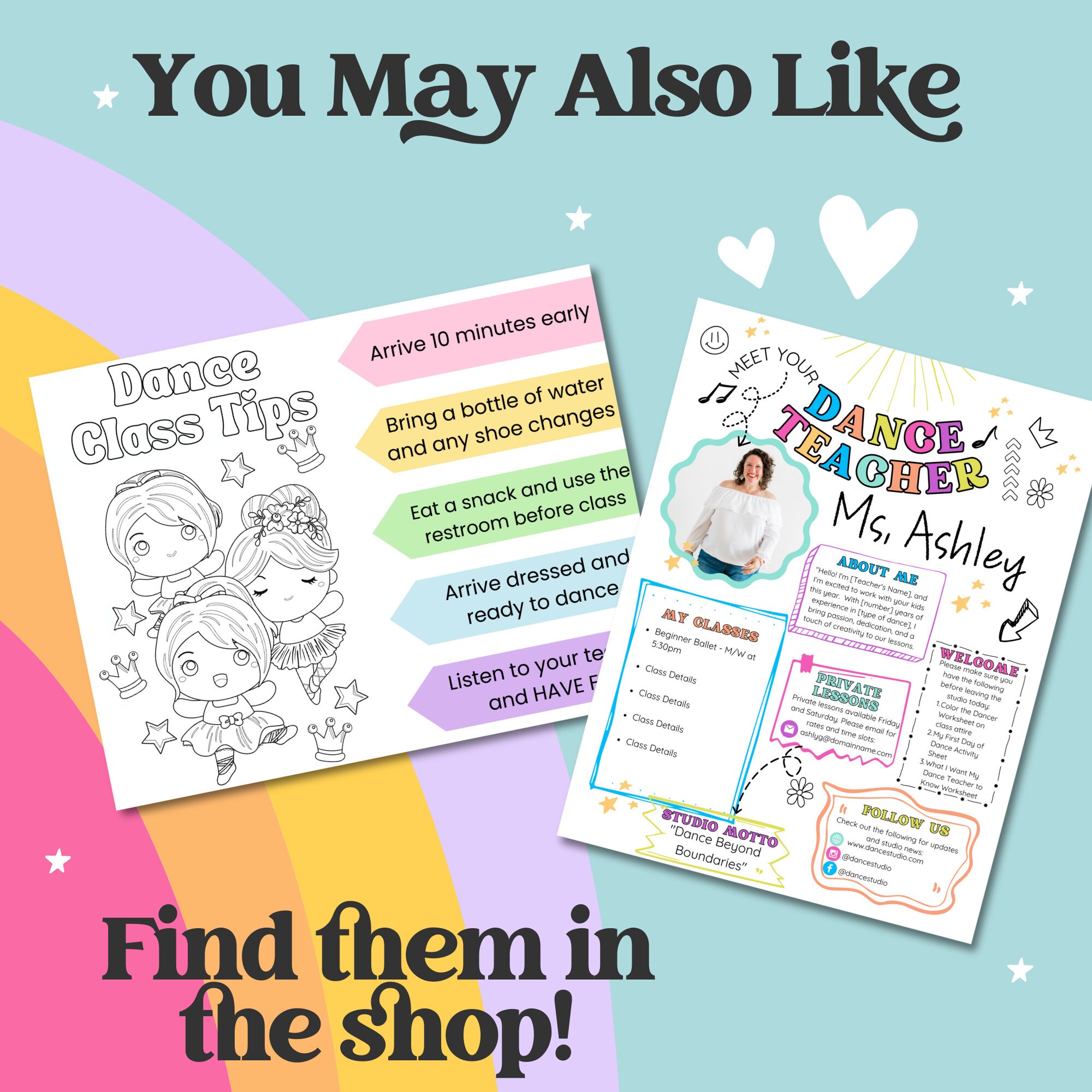 Editable First Day of Dance Class Coloring Page, Dance Teacher ...