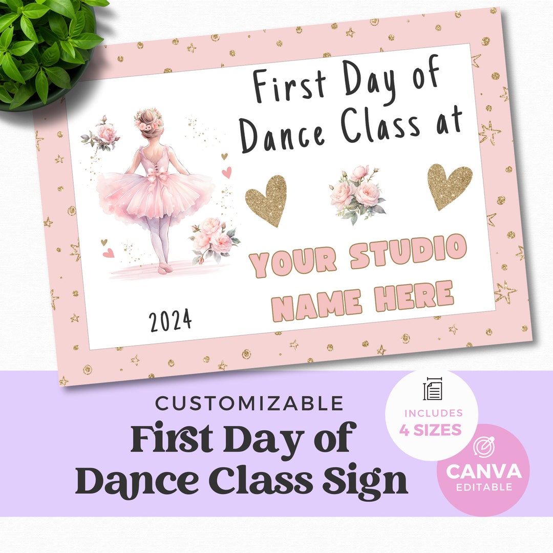 Editable First Day of Dance Class Activity Poster, Dance Teacher ...