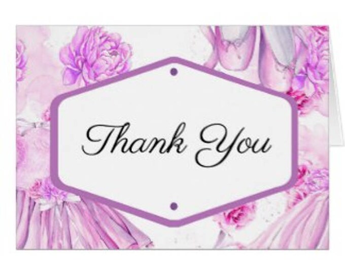 Printable Dance Thank You Card A2 Digital Print Instant - Etsy
