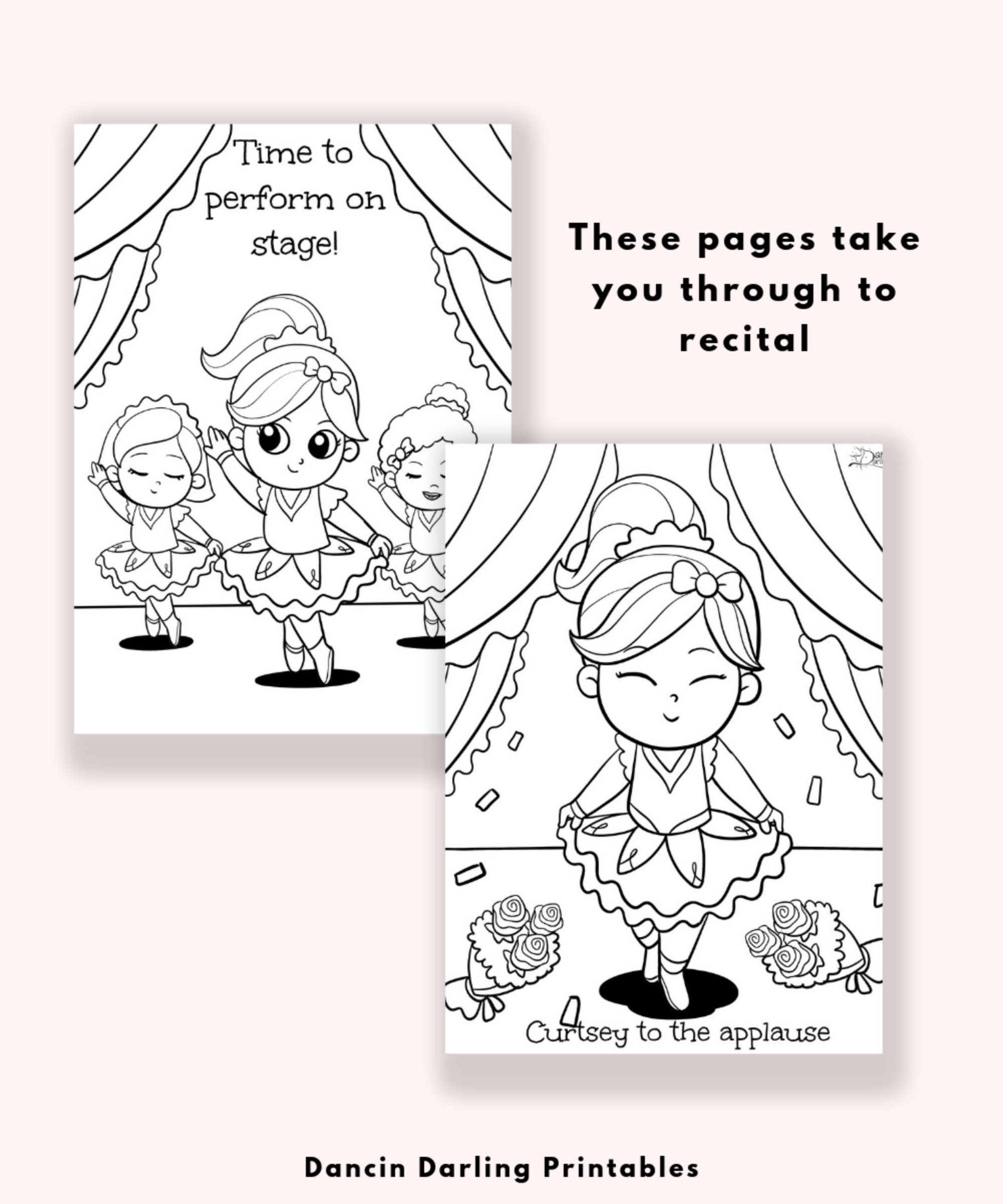 Ballet Coloring Book - Dance Class Printables - Dance Coloring Pages ...