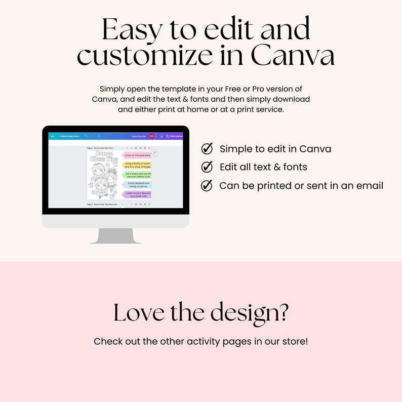 Editable Dance Class Tips Coloring Page - Dance Activity Page for Dance ...