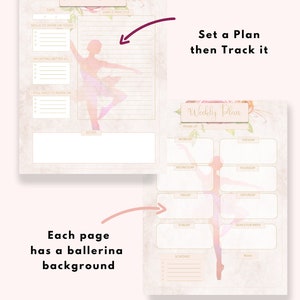 Ballerina Dance Journal - Dancer Planning Pages - Instant Download - Etsy