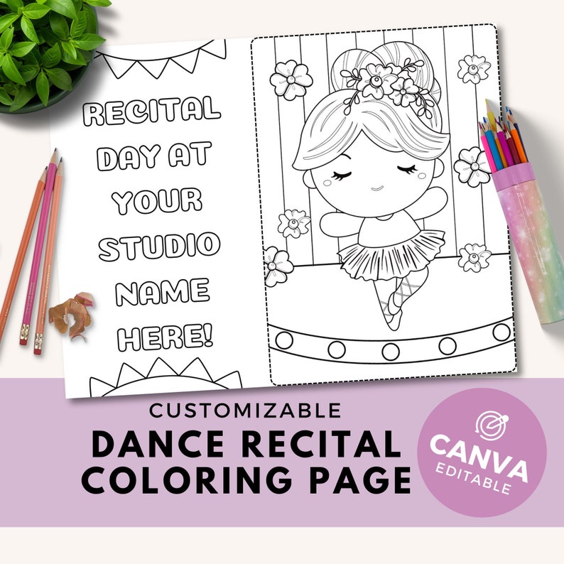 Editable Dance Recital Coloring Page - Dance Activity Page for Dance ...