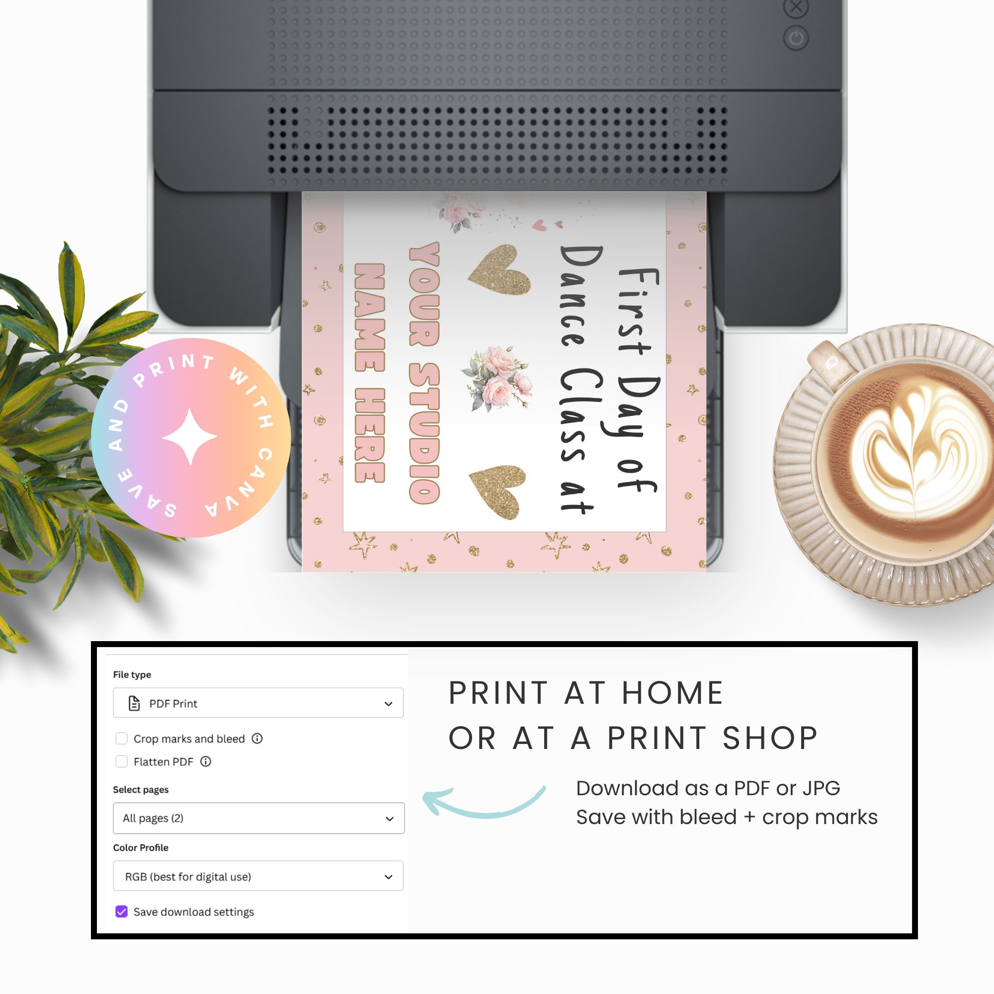 Editable First Day of Dance Class Activity Poster, Dance Teacher ...