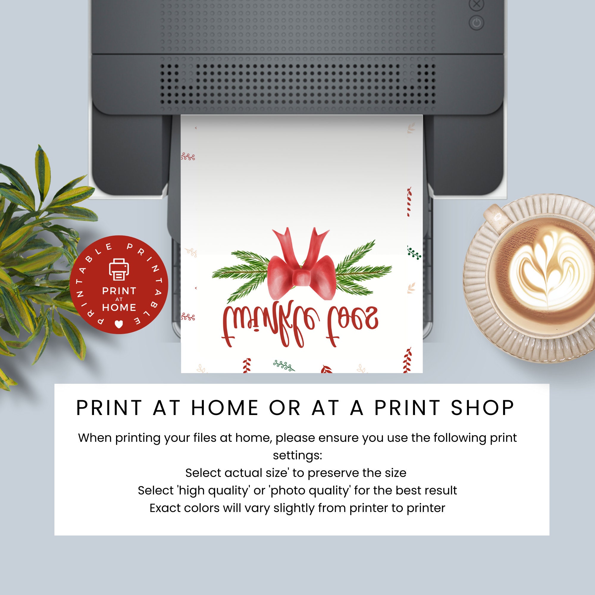 Christmas Footprint Art Craft, Dance Christmas Gift, Printable ...