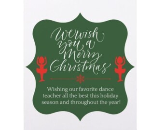 Printable Christmas Dance Teacher Card A2 Digital Print | Etsy