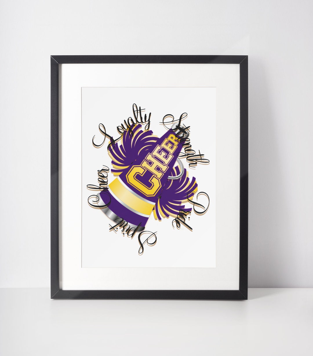 Cheerleading Printable - Purple and Yellow - Cheer Loyalty Strength ...