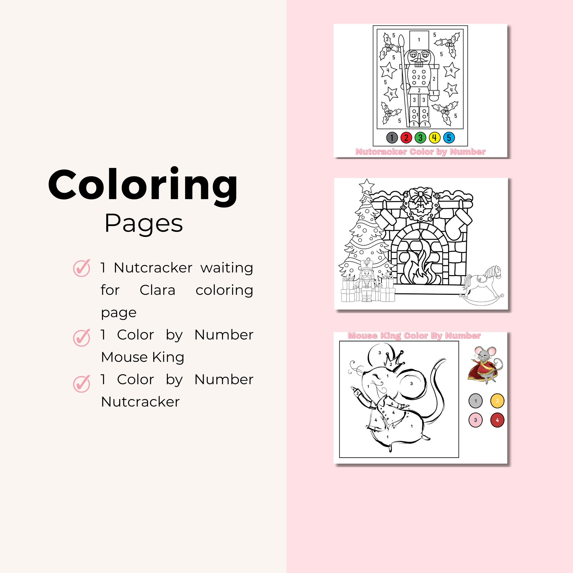Nutcracker Ballet Activity Placemat, Nutcracker Activity Mat, Kids ...