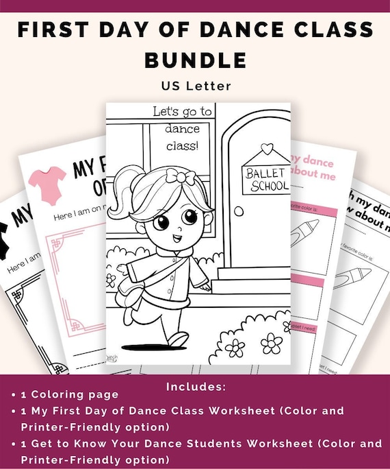 First Day of Dance Class Activity Bundle Dance Teacher - Etsy