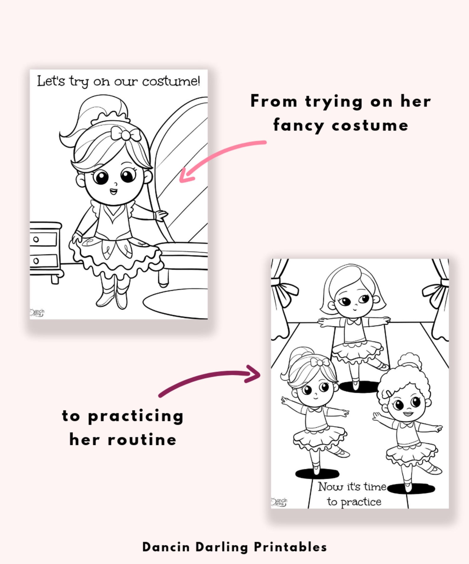 Ballet Coloring Book - Dance Class Printables - Dance Coloring Pages ...