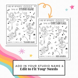 Editable First Day of Dance Class Coloring Page, Dance Teacher ...