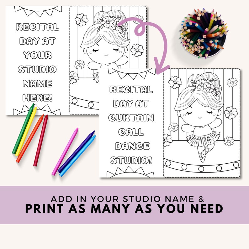 Editable Dance Recital Coloring Page - Dance Activity Page for Dance ...
