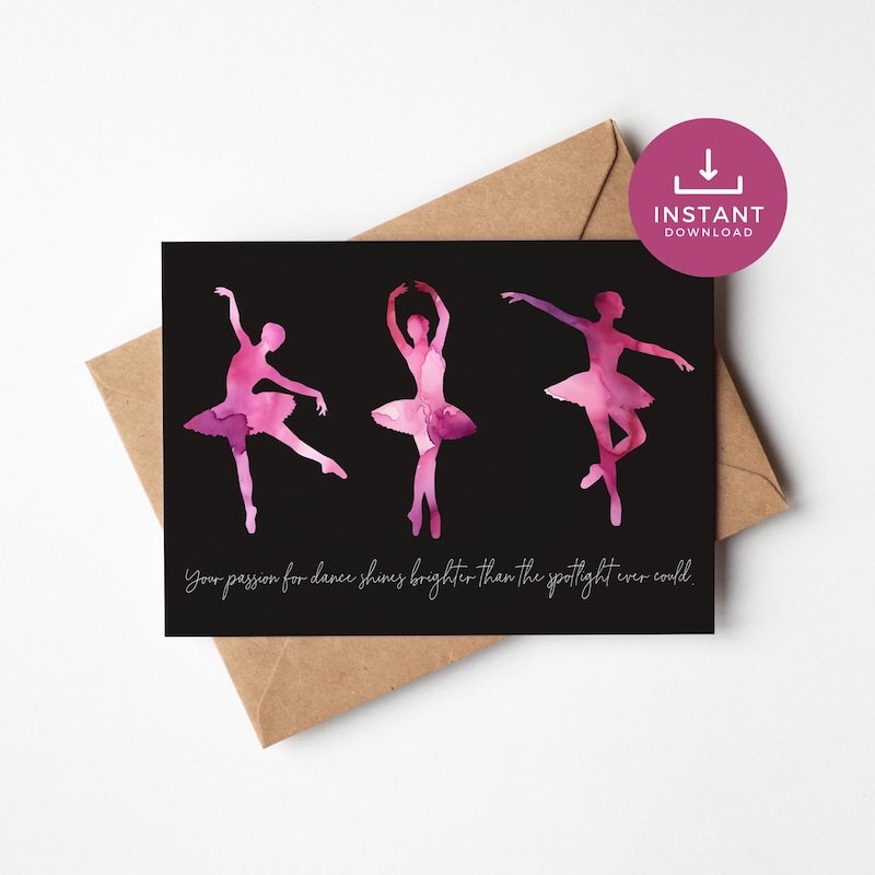 Dance Recital Card - Etsy