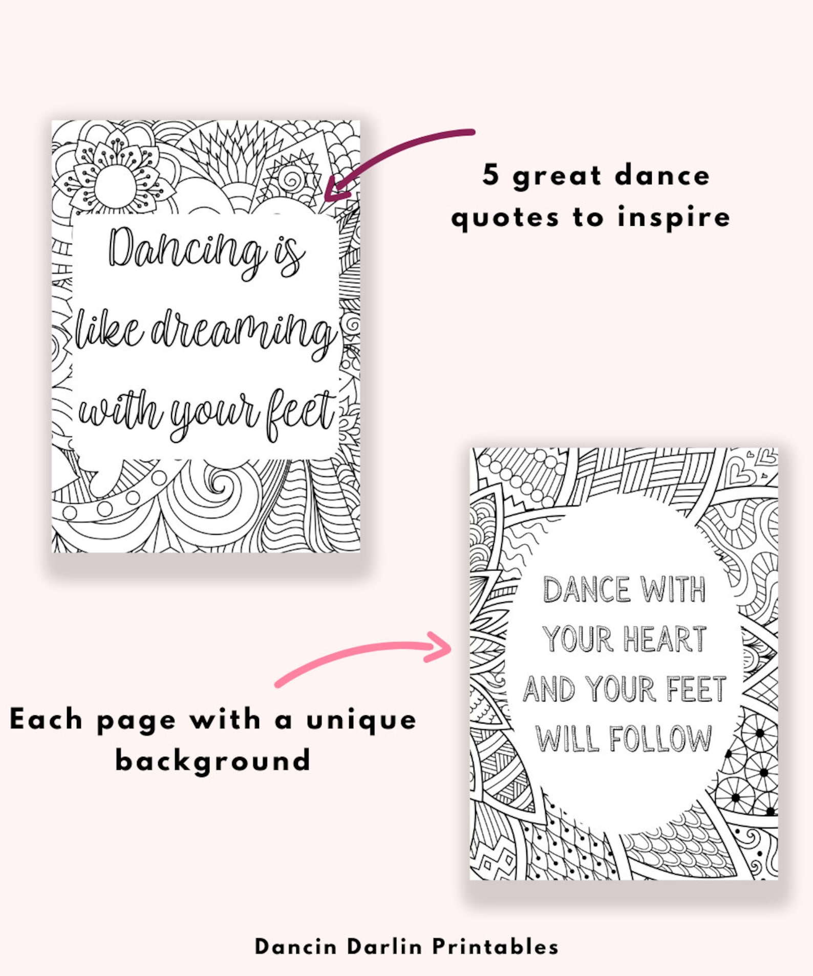 Dance Quotes Adult Coloring Pages - Teen Coloring Printables - Dance ...