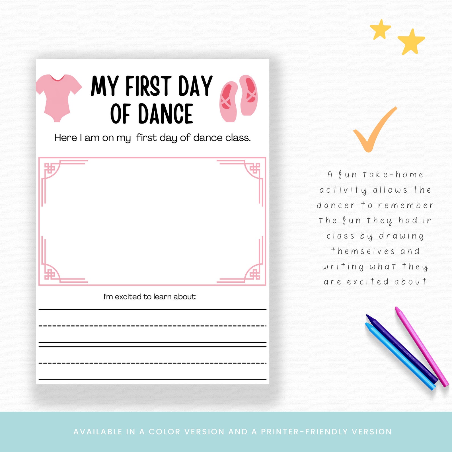 First Day of Dance Class Activity Bundle - Dance Teacher Resources ...