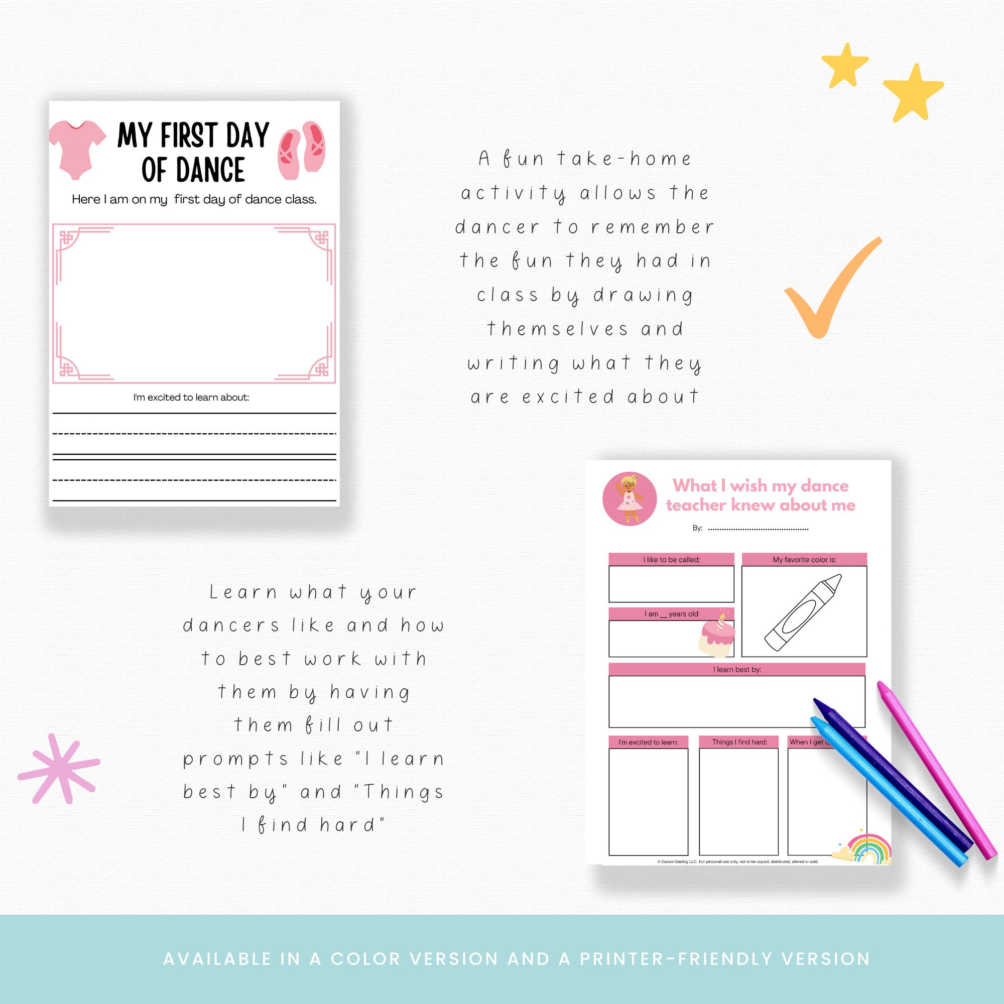First Day of Dance Class MEGA Activity Bundle - Dance Teacher Resources ...