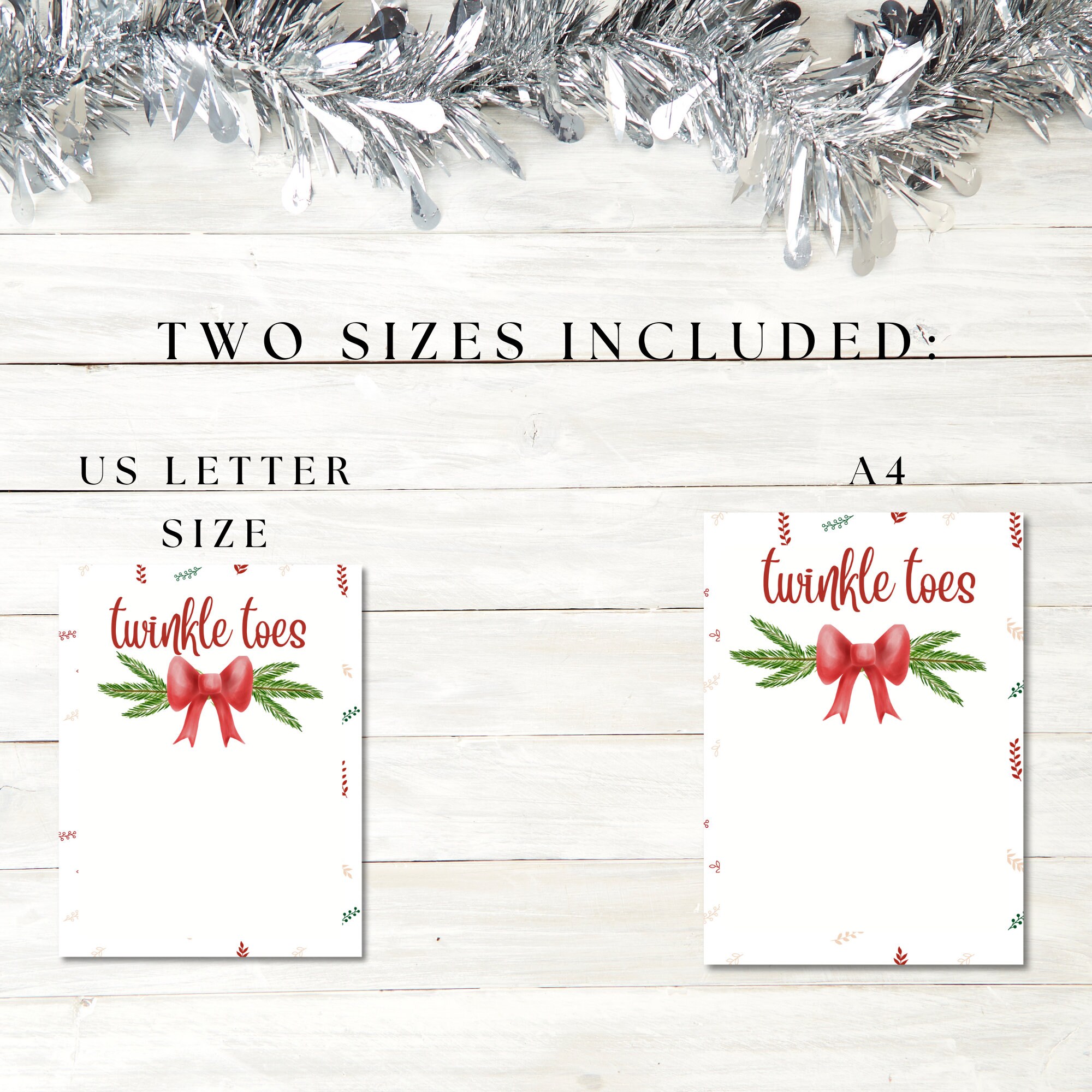 Christmas Footprint Art Craft, Dance Christmas Gift, Printable ...