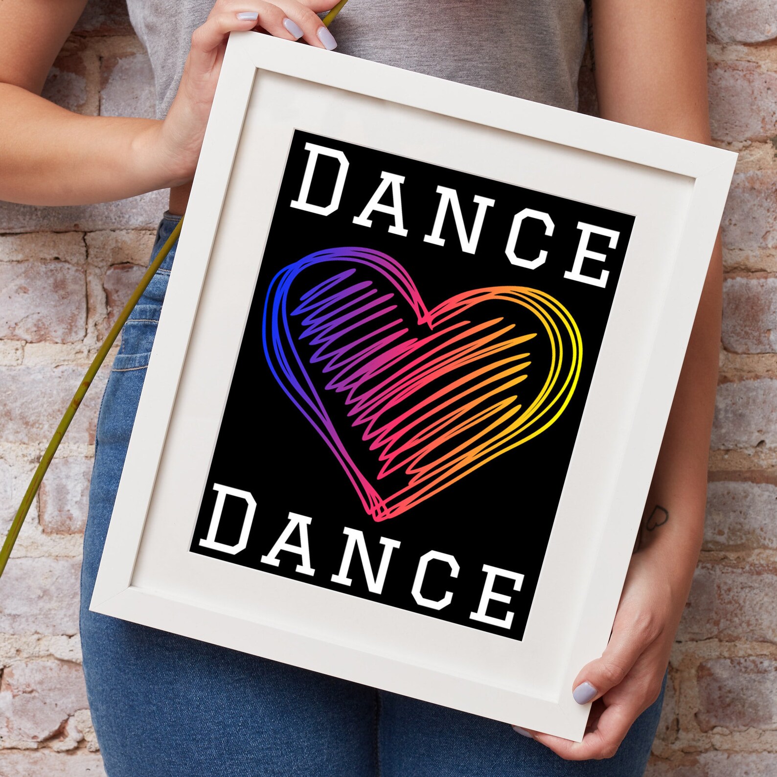 Colorful Dance Printable Art, Dancer Girly Art, Dance Studio Print ...