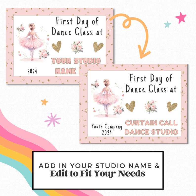 Editable First Day of Dance Class Activity Poster, Dance Teacher ...