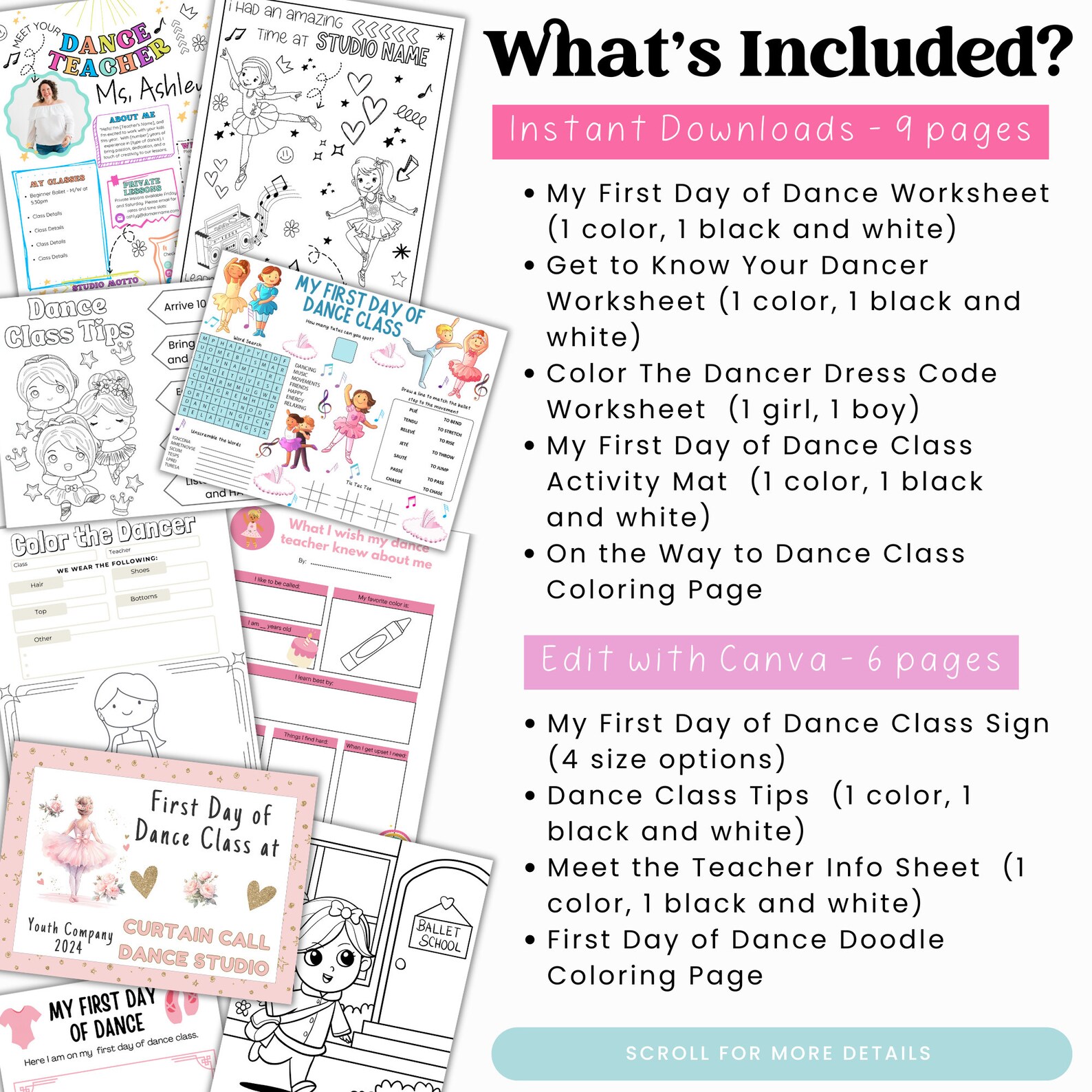 First Day of Dance Class MEGA Activity Bundle - Dance Teacher Resources ...